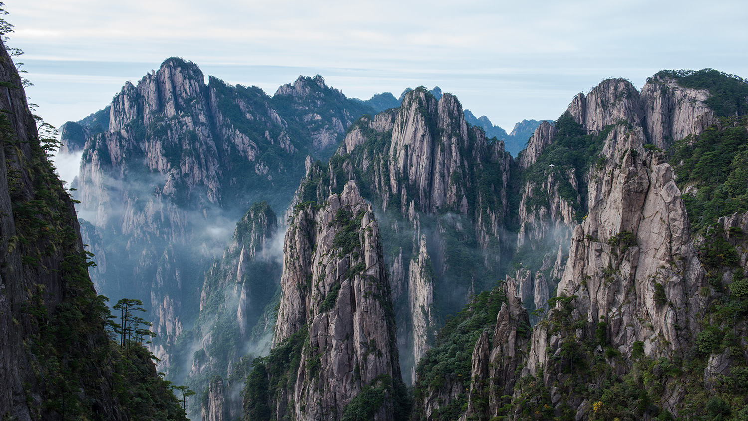 Yellow Mountains in Huangshan at sunset, China. By maxrivephotography ...